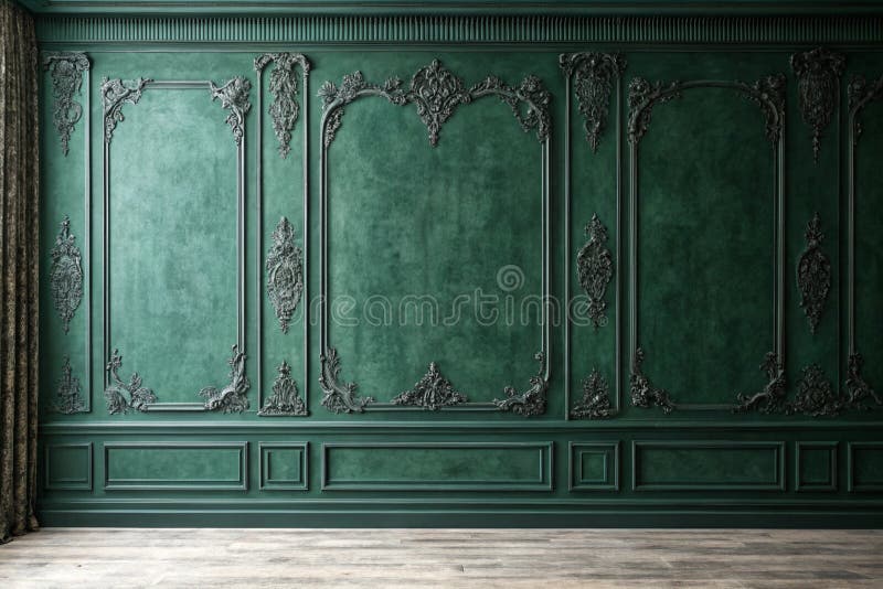 Dark Abstract Effect with Green Color Wall Texture Stock Illustration ...