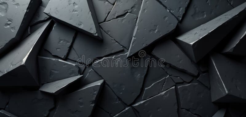 Dark Abstract Geometric Wall Texture with Fractured Triangular Shapes ...