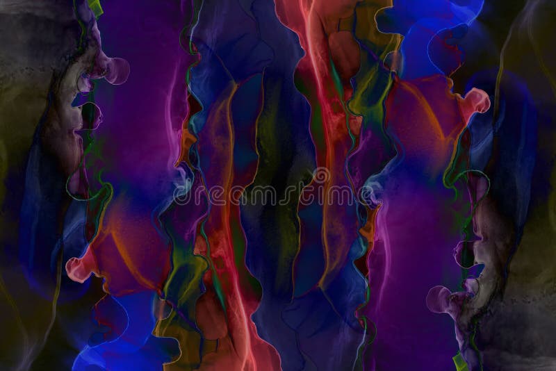 Dark Abstract Hand-drawn with Digital Processing Texture Stock Image ...