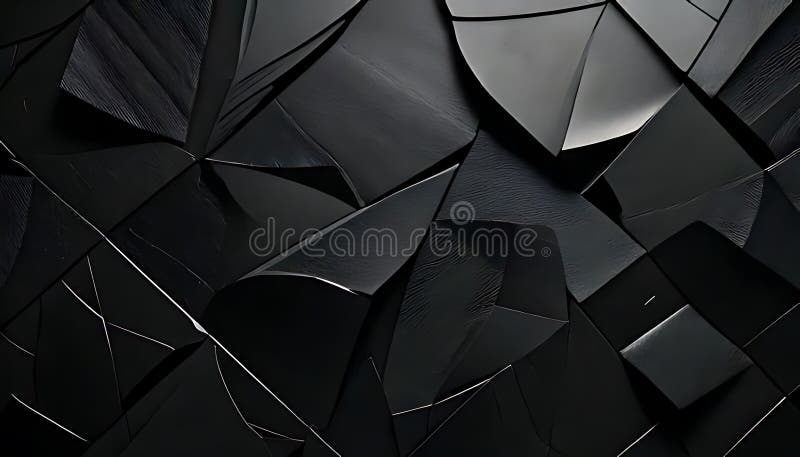 A Dark, Abstract Pattern of Angular, Textured Shapes is Punctuated with ...