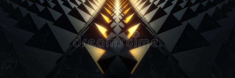 Dark Abstract Sci Fi Triangle Background Stock Illustration ...