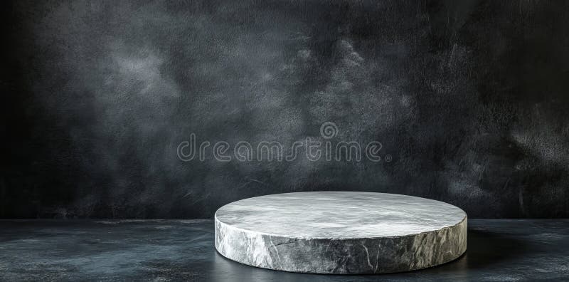 A Dark Abstract Setting Features a Floating Stone Structure with ...
