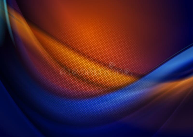 Dark Abstract Shiny Background with Soft Blurred Waves Stock Vector ...