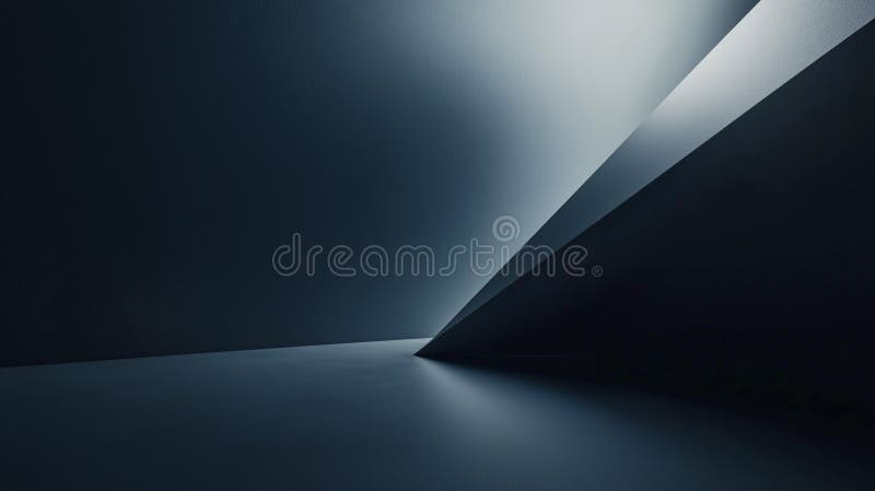 A Dark Abstract Space Features a Sharp Angle of Light Stock ...