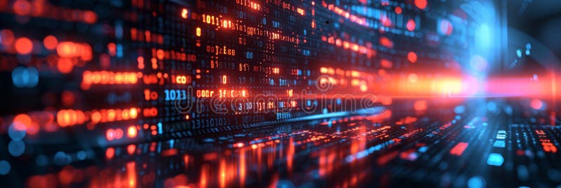 Dark Abstract Technology Background with Translucent Program Code Stock Photo - Image of ...