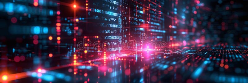 Dark Abstract Technology Background with Translucent Program Code Stock ...