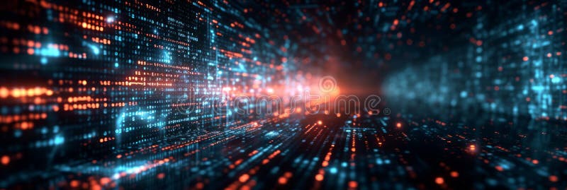 Dark Abstract Technology Background with Translucent Program Code Stock Photo - Image of design ...