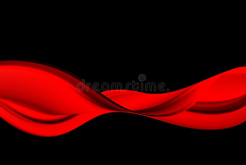 Vector Dark Abstract Wave Background, Red Wave Design. Stock Vector ...