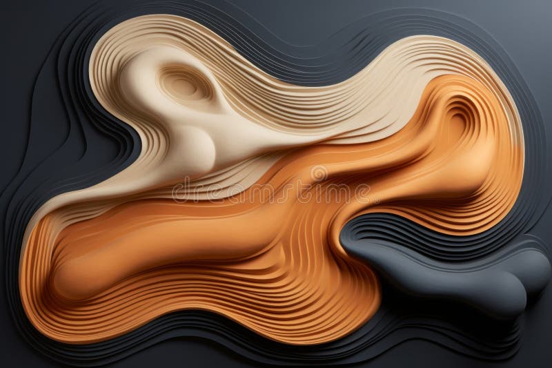 Dark Abstract Woman S Silhouette Topographic Photography with Distorted ...