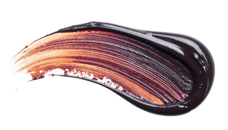 Dark Acrylic Paint Brush Stroke on Transparent Background Stock Photo ...