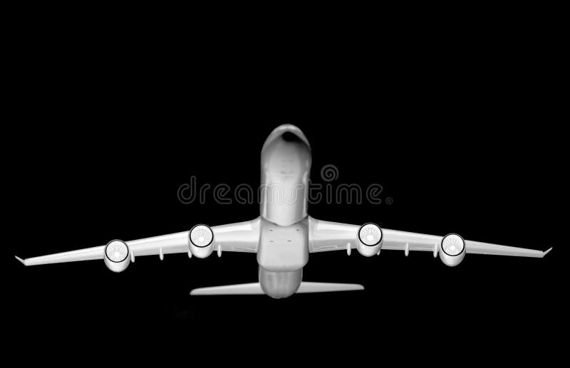 Dark airplane stock illustration. Illustration of fuselage - 4240177