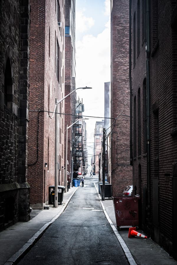 Pi Alley, Boston, Massachusetts, USA Stock Image - Image of street ...