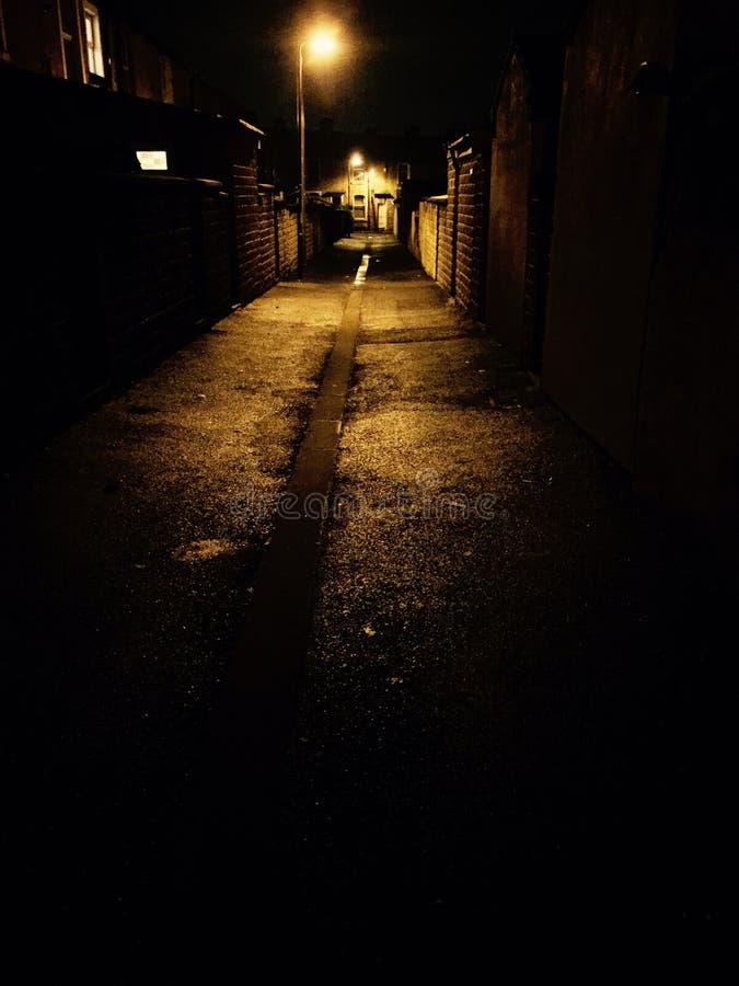 Dark alley stock image. Image of alley, gloomy, dark - 47673103