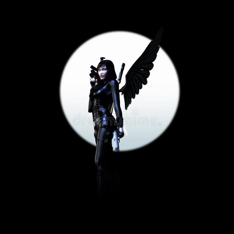 Dark Angel 04 stock illustration. Illustration of latex - 12608204