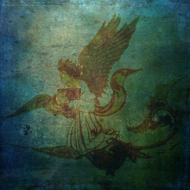 Dark Angel Spirit Scroll Water - Grungy Background Stock Photo - Image ...