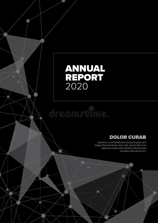 Dark Annual Report Cover Template Stock Vector - Illustration of ...
