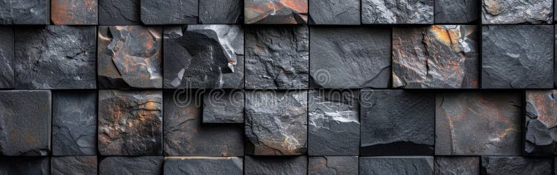 Dark Anthracite Stone Mosaic Tiles Texture for Concrete and Cement ...