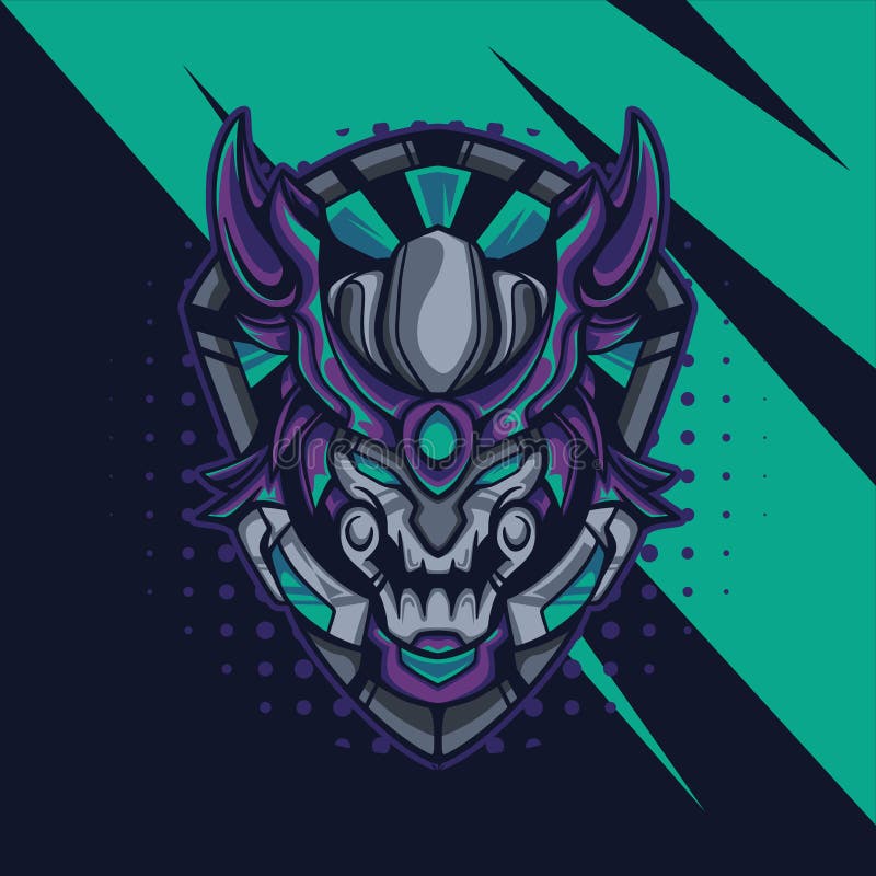 Armored Character Logo Design Stock Vector - Illustration of blue ...