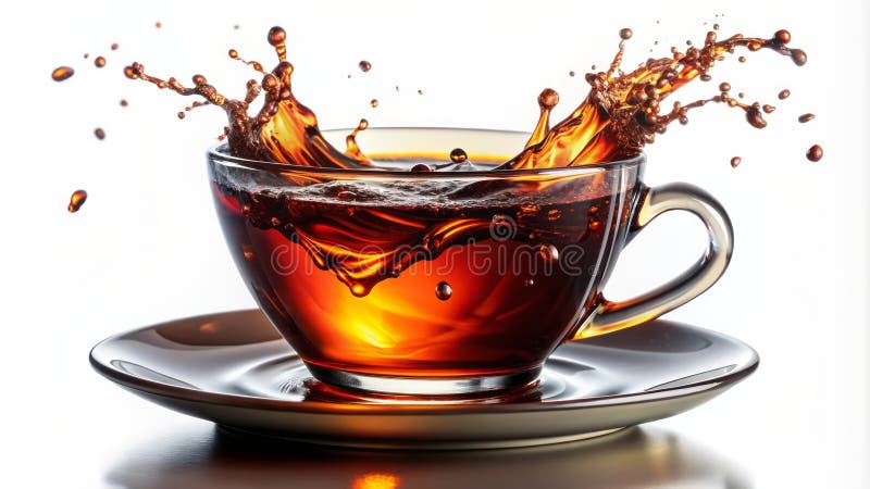 Dark Aromatic Black Tea Splash a Stunning Visual of Intense Flavors ...