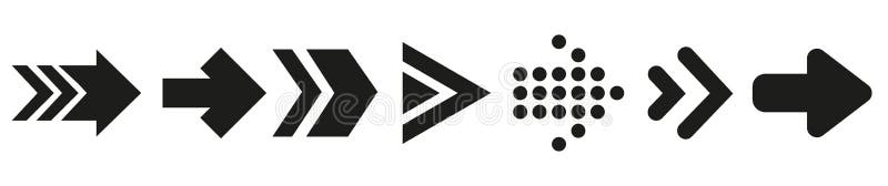 Dark Arrows for Background. Collection of Vector Arrows Stock Illustration - Illustration of ...