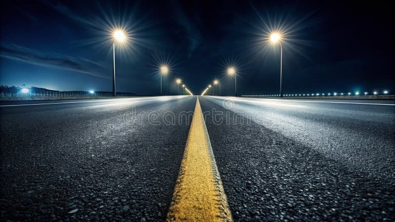 Dark Asphalt Road Texture at Night a Stunning Background Image for ...