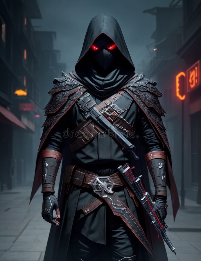 Dark assassin stock illustration. Illustration of operative - 328791835
