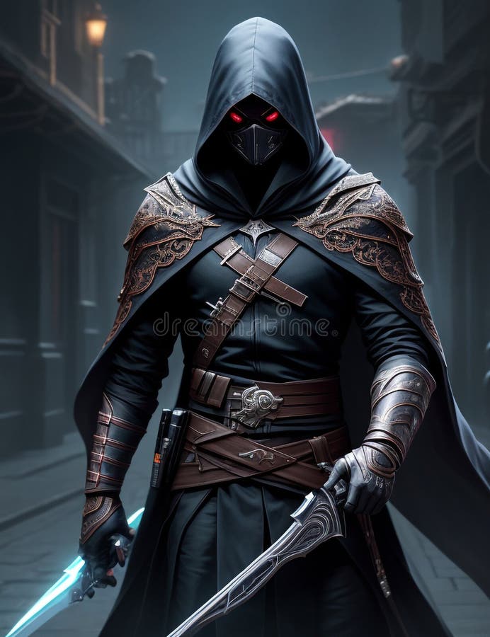 Dark assassin stock illustration. Illustration of assassin - 328792093