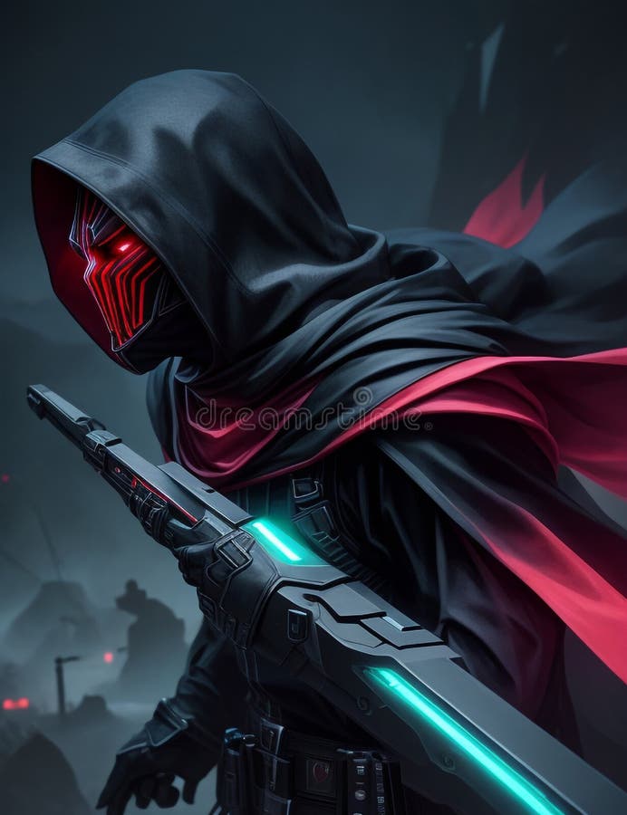 Dark assassin stock illustration. Illustration of blade - 328792261