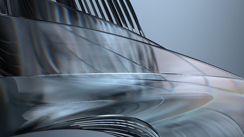 Dark Atmosphere Clear Glass Refraction and Reflection Modern Art Chic ...