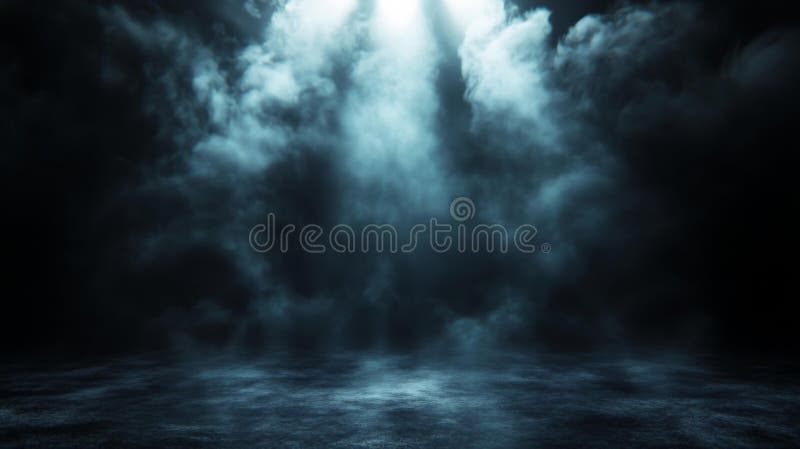 Dark Atmospheric Fog and Light Effect in a Mysterious Setting Stock ...