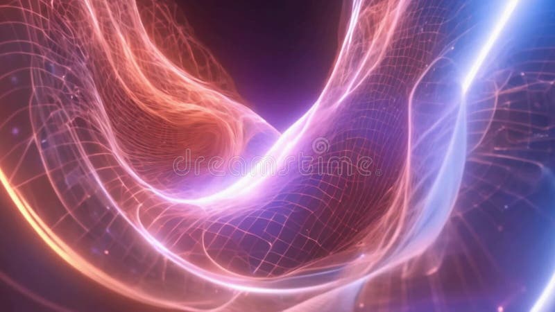 In the Dark Backdrop, a Continuous 4K Loop Showcases a Radiant Golden ...