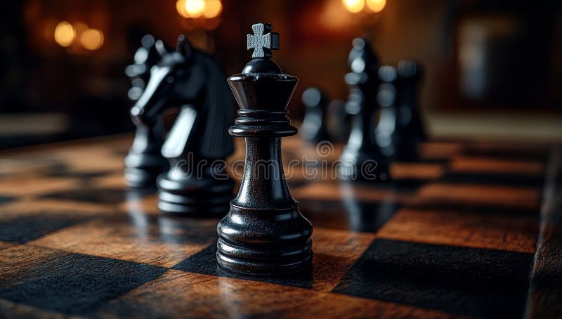 In a Dark Backdrop, a Focused Chess Knight is Set To Make a Crucial ...
