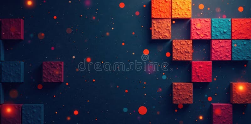 Dark Background, Abstract Scandinavian Geometric Squares Circles ...