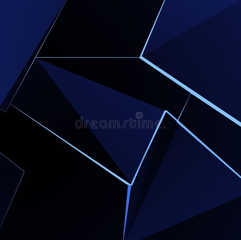 Dark Futuristic City. 3d Rendering Stock Illustration - Illustration of ...