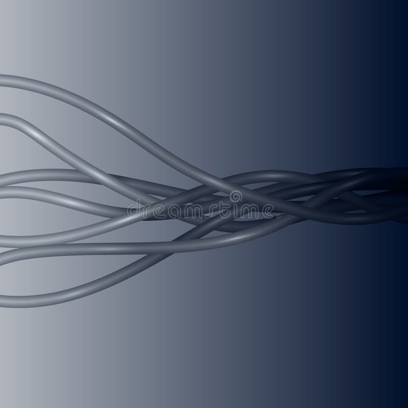 Dark Background with Blue Wires. Technological Background Stock Vector ...