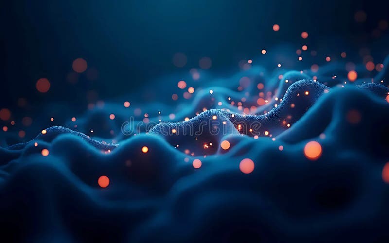A Dark Background with Bright, Interconnected Neural Nodes, Symbolizing ...