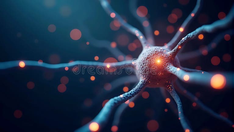 A Dark Background with Bright, Interconnected Neural Nodes, Symbolizing ...