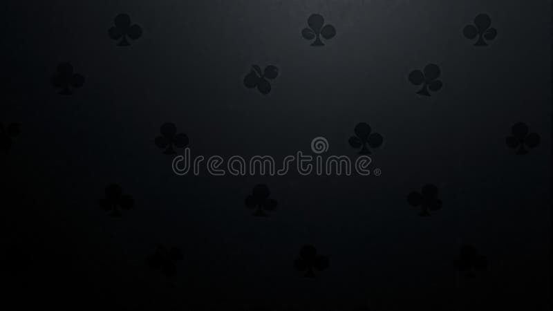 Dark Background with Clubs Poker Symbol Stock Illustration ...