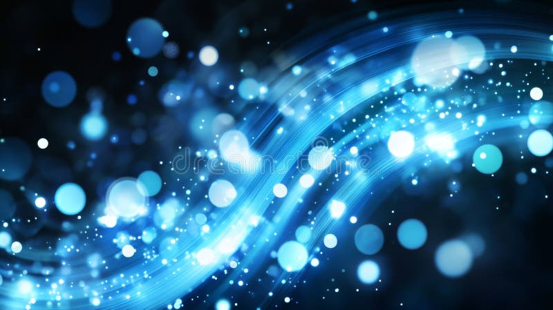 A Dark Background Complements the Blue Light Trail and Particles in ...