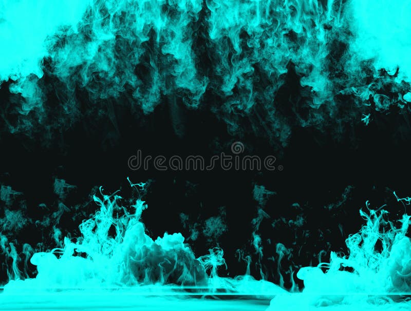 Dark Background with Cyan Smoke Stock Photo - Image of night, cyan ...