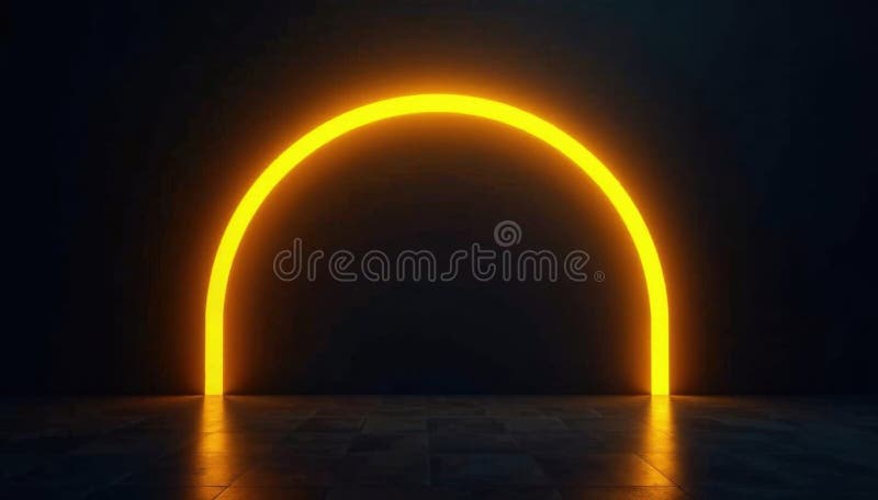 Dark Background Dynamic Yellow Arc Ideal Presentation Stock ...