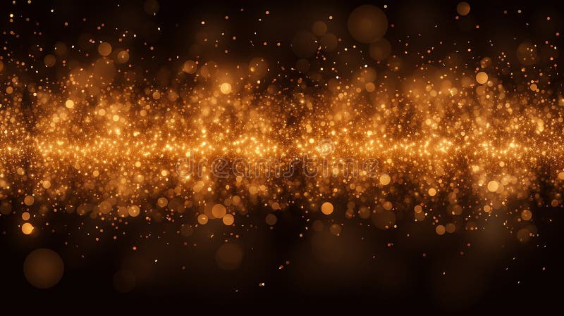 Dark Background with an Explosion of Gold Specs of Light Abstractly Put ...