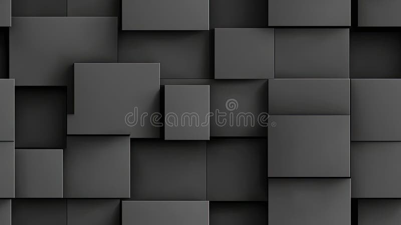 A Dark Background Features an Arrangement of Geometric Blocks in ...