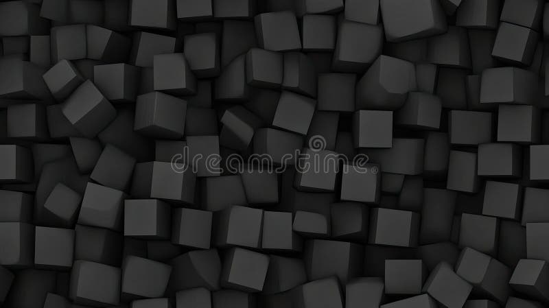 A Dark Background Features an Arrangement of Geometric Blocks in ...