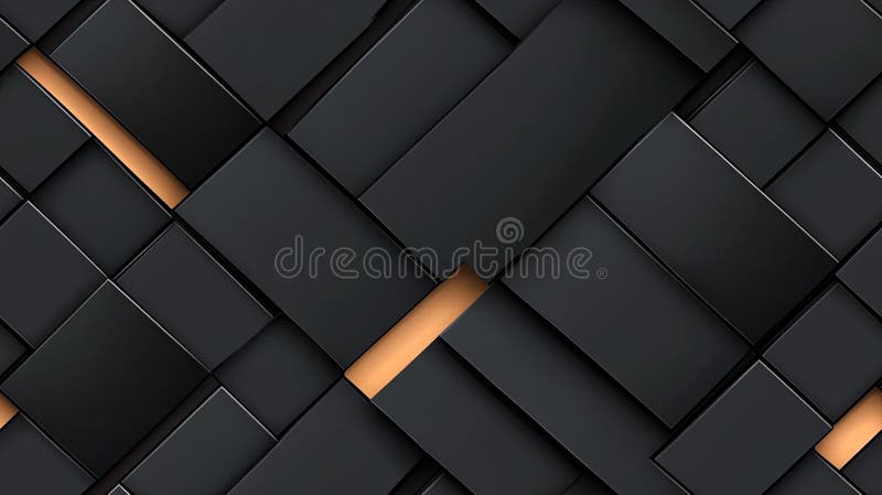 A Dark Background Features an Arrangement of Geometric Blocks in ...