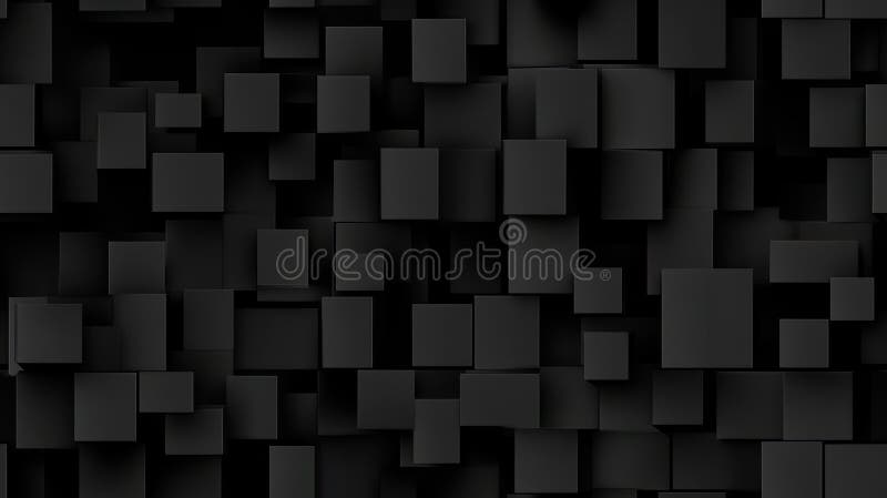 A Dark Background Features an Arrangement of Geometric Blocks in ...