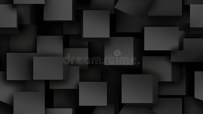 A Dark Background Features an Arrangement of Geometric Blocks in ...