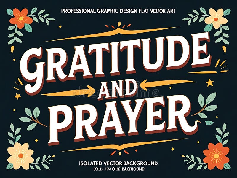Gratitude and Prayer Floral Design Background Stock Image - Image of ...