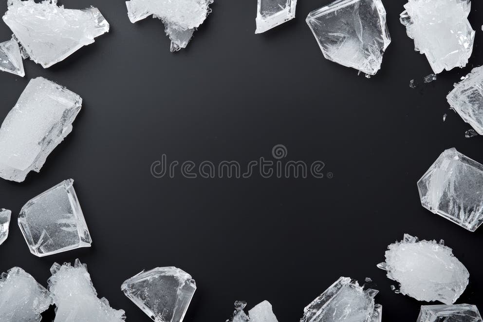 A Dark Background Featuring a Frosted Ice Pattern, Highlighting an ...
