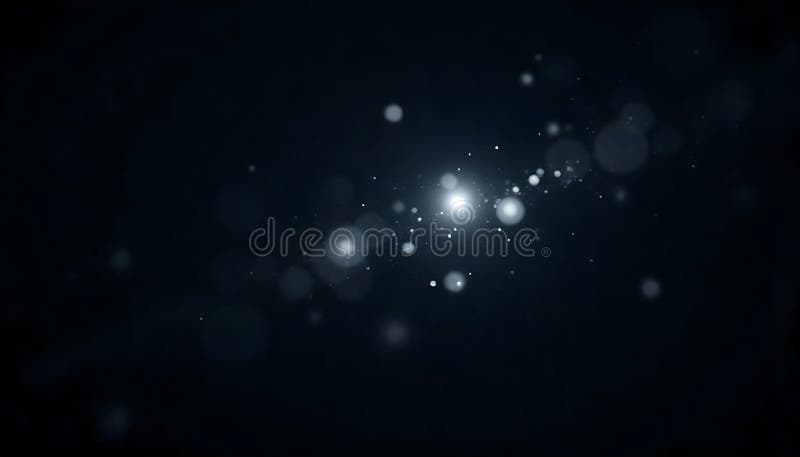 A Dark Background with Glowing White Particles Scattered Around the ...